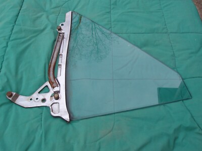 63-64-65 Riviera Right Quarter Window Glass w/Mounting Channel & Guide ...