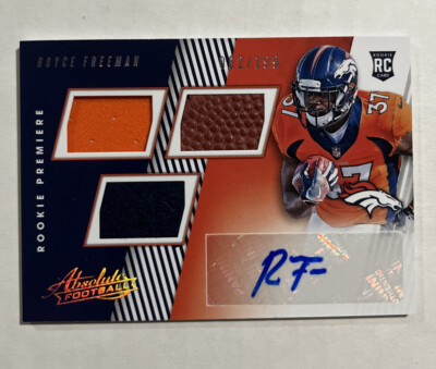 2018 Absolute Royce Freeman Autograph Triple Relic Rookie! /199 $25.00 ...