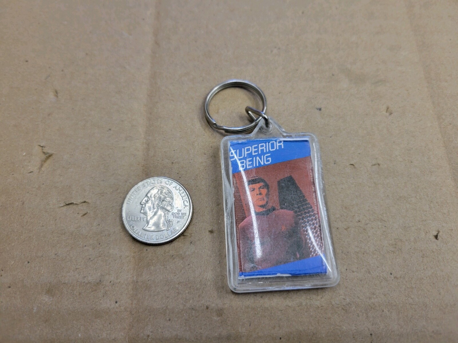 Star Trek Spock Vintage Keychain Key Chain Ring Tether Loop Holder ...