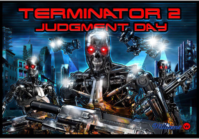 Williams TERMINATOR 2 Pinball Machine Alternate Translite AWESOME ...