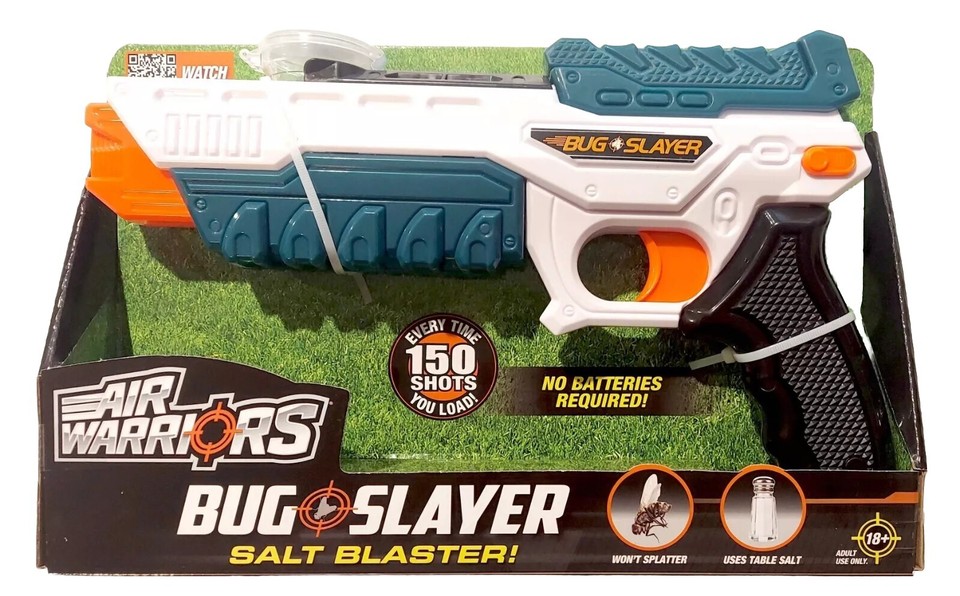 Bug Slayer 2-Pack of Salt Blaster Bug Killer Fly Stopper Pistol Gun w ...