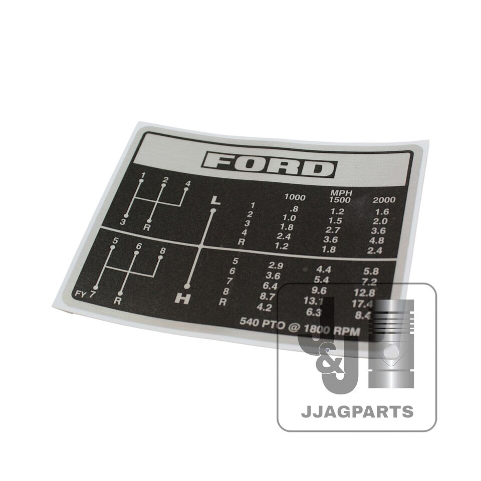 Transmission Shift Pattern Decal Fits Ford 2910 Tractors C5NN7B292 ...