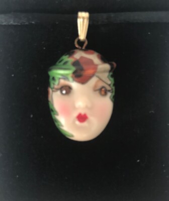 "Glamazon" Adagio Face Necklace Camouflage Porcelain Swarovski Crystal ...
