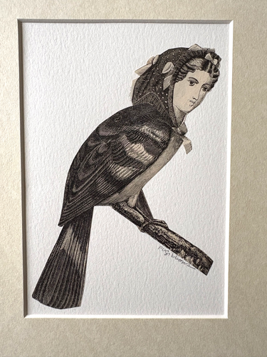 Patti Gibbons Collage Exquisite Corpse Surreal Anthropomorphic Bird ...