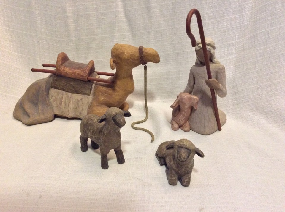 Willow Tree Shepherd and Stable Animals Nativity Christmas Camel Sheep ...