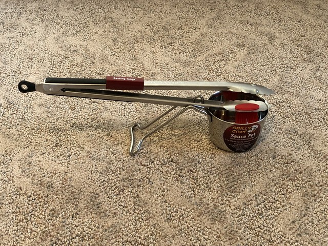 Grilly Goat Basting Tongs and Sauce Pot Set for sale online | eBay