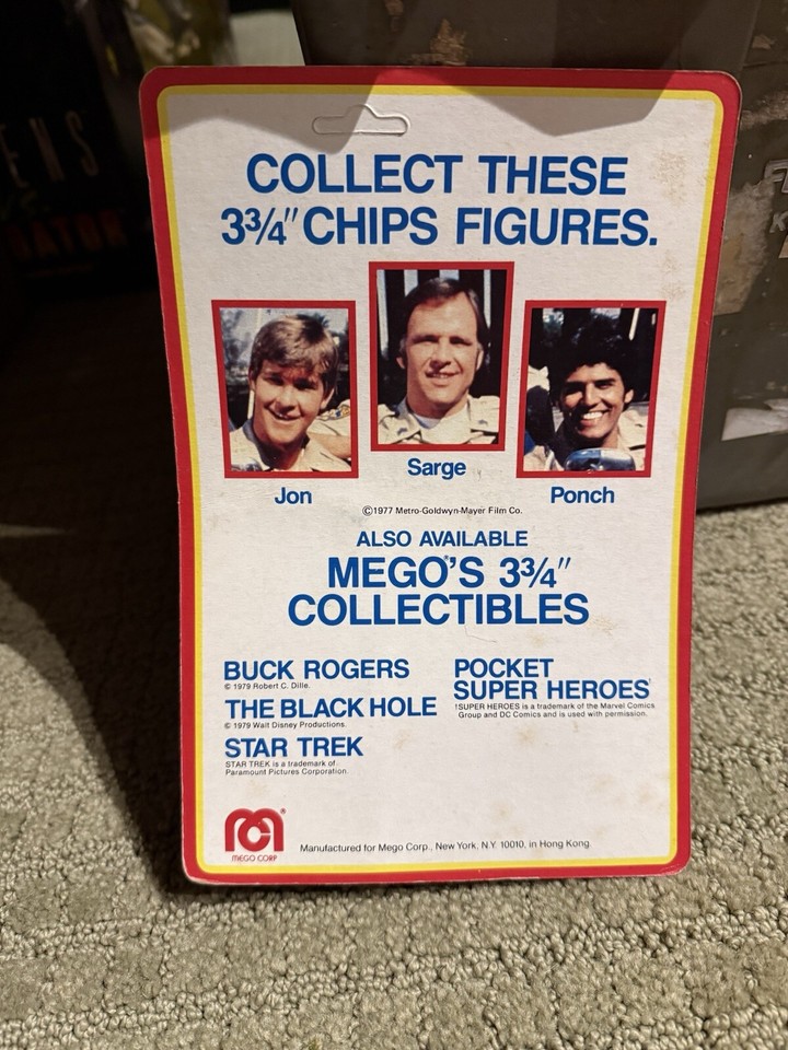 MEGO CHIPS 3.75 PONCH Figure Unpunched Hole Rare New Mint | eBay