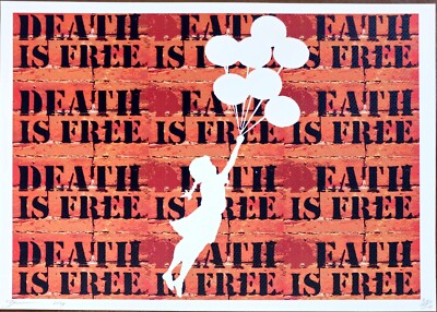Death NYC Ltd Ed /100 LARGE Signed Graffiti Pop Art Print Banksy ...