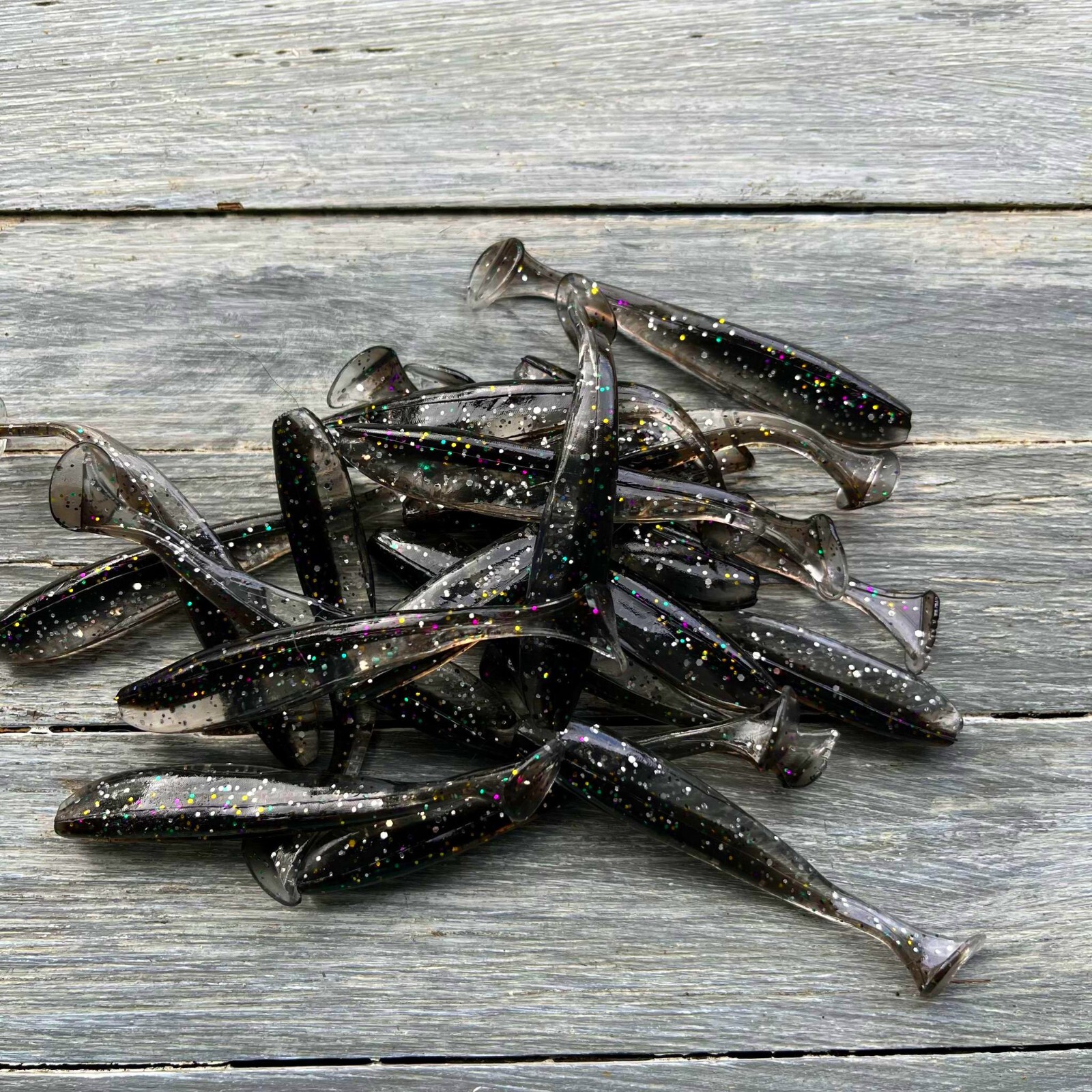 20 Soft Plastic Fishing Lures 70mm Paddle TAIL FLATHEAD Bream Bass Cod ...