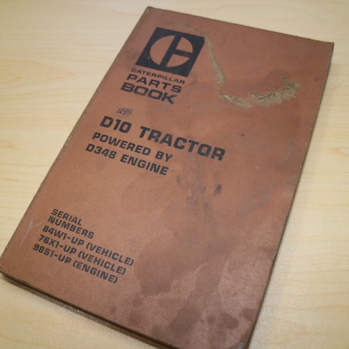 CAT Caterpillar D10 Tractor Dozer Crawler Parts Manual Book 76X 84W ...