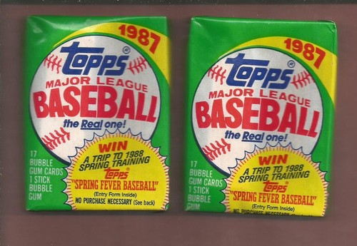1987 Topps Major League Baseball 2 Sealed Packs total 34 cards | eBay