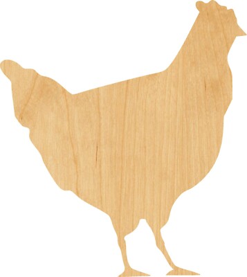 Chicken Laser Cut Out Wood Shape Craft Supply - Woodcraft Cutout | eBay