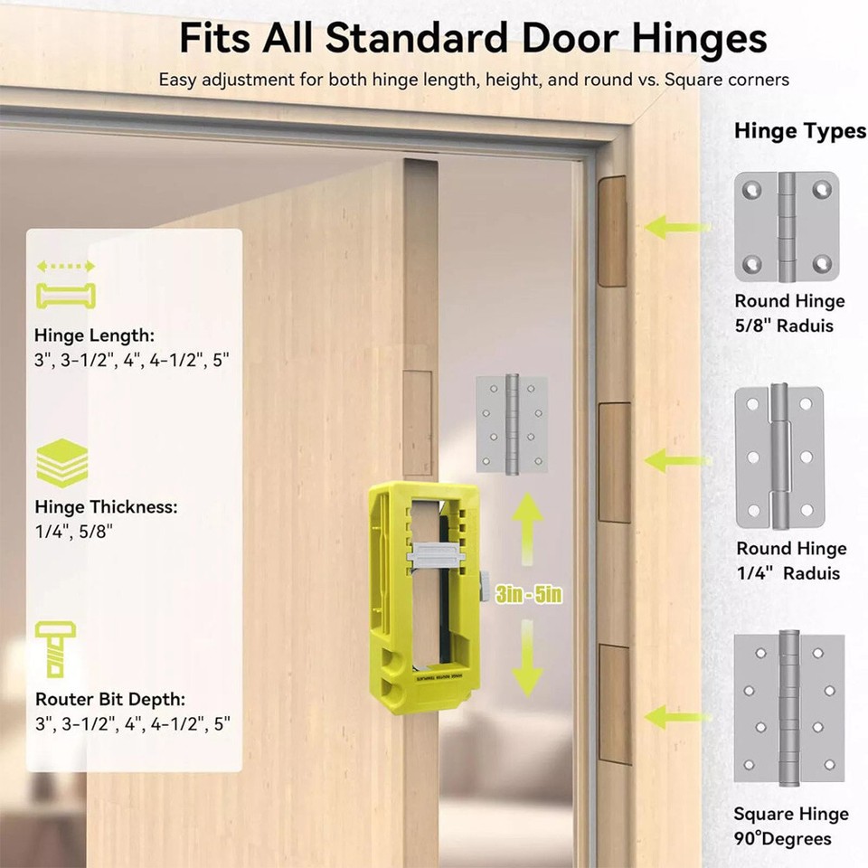 Door Hinge Routing Jig Stable Easy Installation Door Hinge Router ...