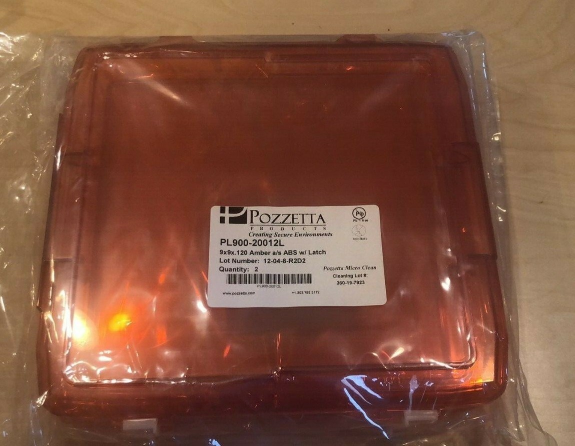 Pozzetta Wafer, two boxes pack, Amber Photo Mask transport box PL-900 ...