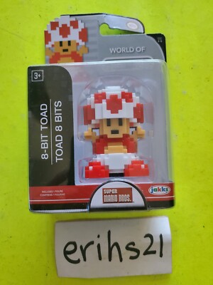 World of Nintendo 8-BIT TOAD Jakks Pacific 1-3 Brand New Super Mario ...