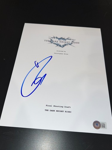 TOM HARDY SIGNED AUTOGRAPH MOVIE SCRIPT DARK KNIGHT RISES BECKETT BAS ...