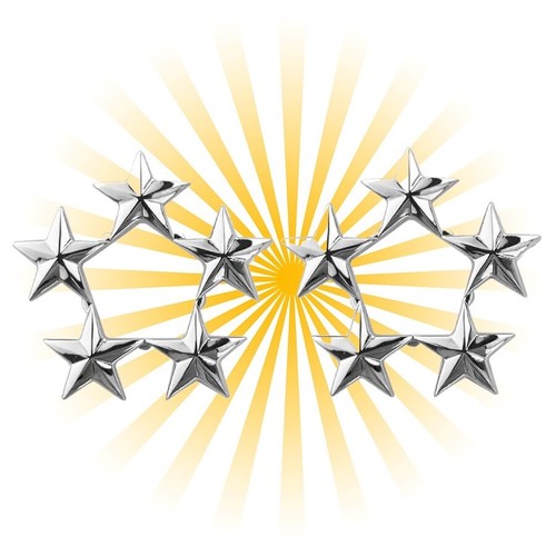 5 Star General Admiral Officer Uniform Pin Badge Set Pair Lot Army Navy ...