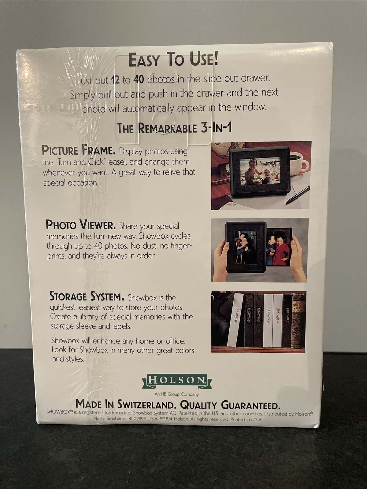 Photo Frame Viewer Holson Showbox portable Picture System Charcoal NIP ...