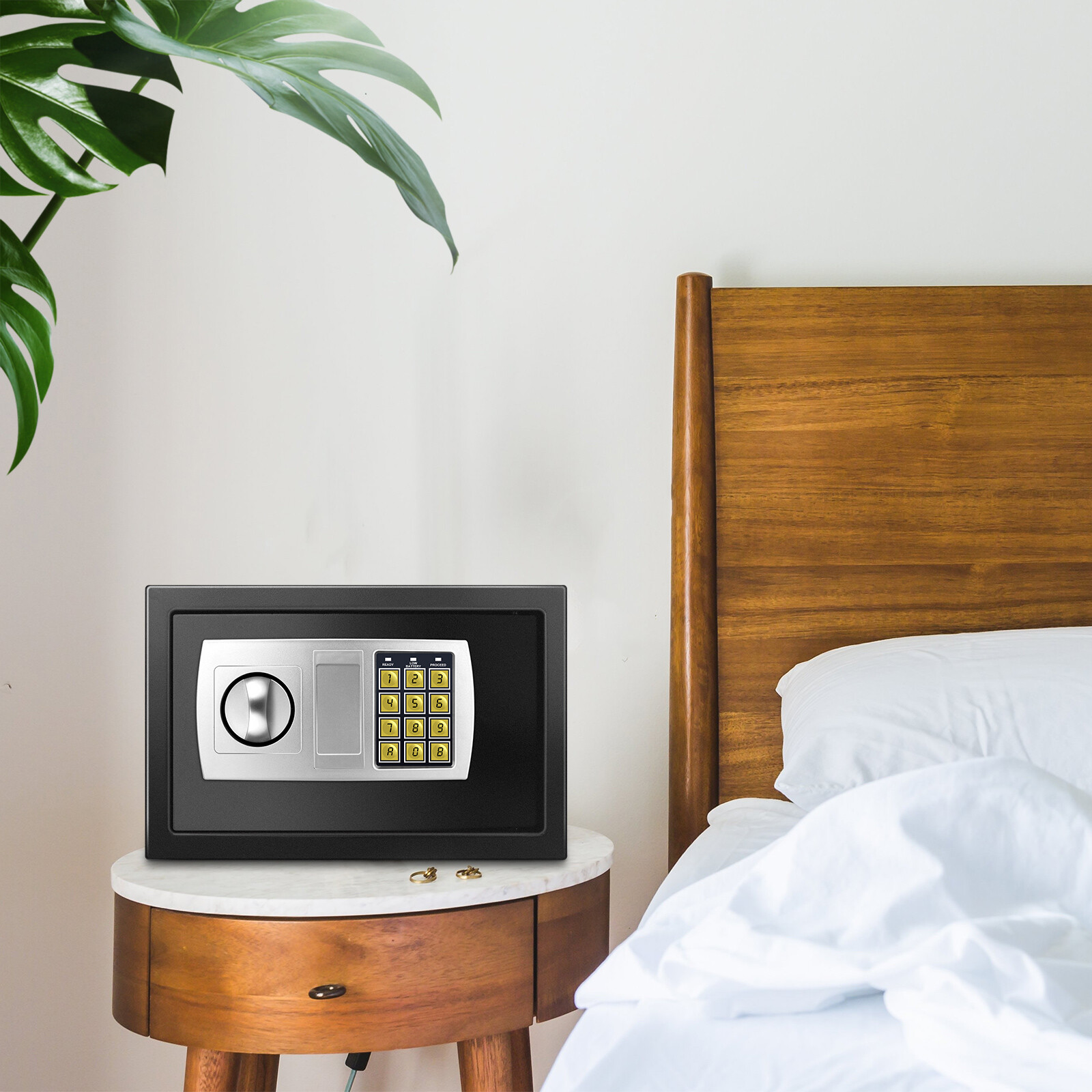 8.5L SOLID STEEL SAFE HEAVY DUTY FIREPROOF HOME OFFICE MONEY CASH ...