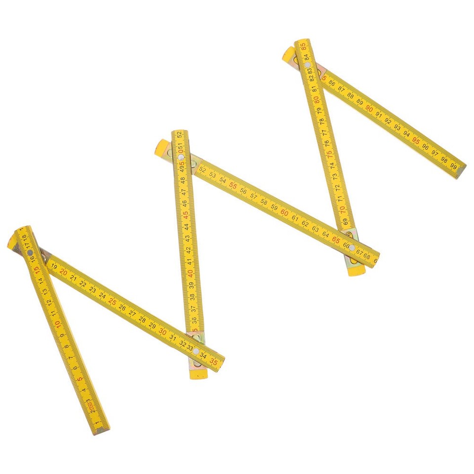 Rivet Folding Wooden Ruler Foldable Carpentry Double-sided Meter Stick ...