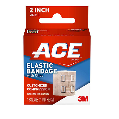 2PK ACE Elastic Customized Compression Bandage w Clips (2" Width ...