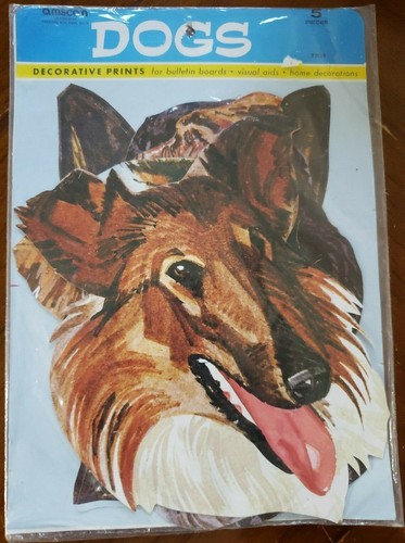 Amscan DOGS Decorative Prints collie poodle VTG | eBay