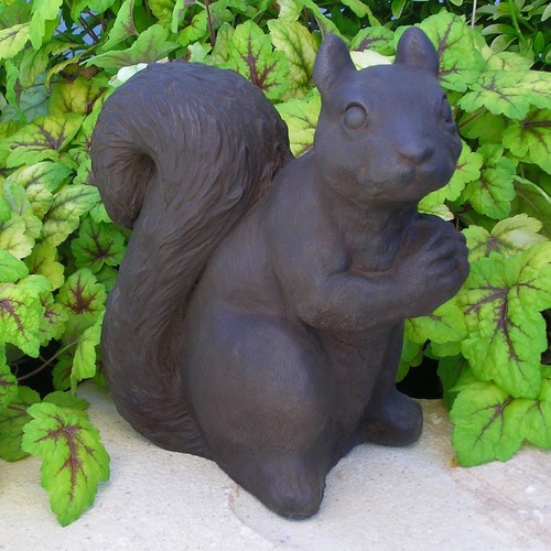 Cast Stone Cement Sitting Squirrel Outdoor Garden Statue | eBay