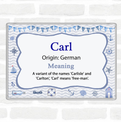 Carl Name Meaning Jumbo Fridge Magnet Nautical | eBay UK