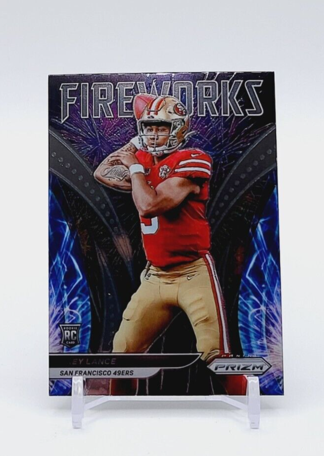 Trey Lance ROOKIE CARD "Fireworks" 2021 Panini Prizm #F-23 SF 49ers (RC ...