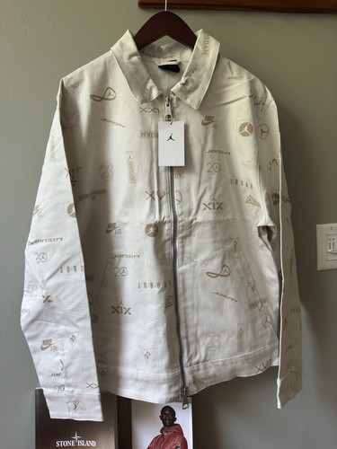 Nike Jordan Flight Heritage Collared Printed Jacket Phantom size Medium ...