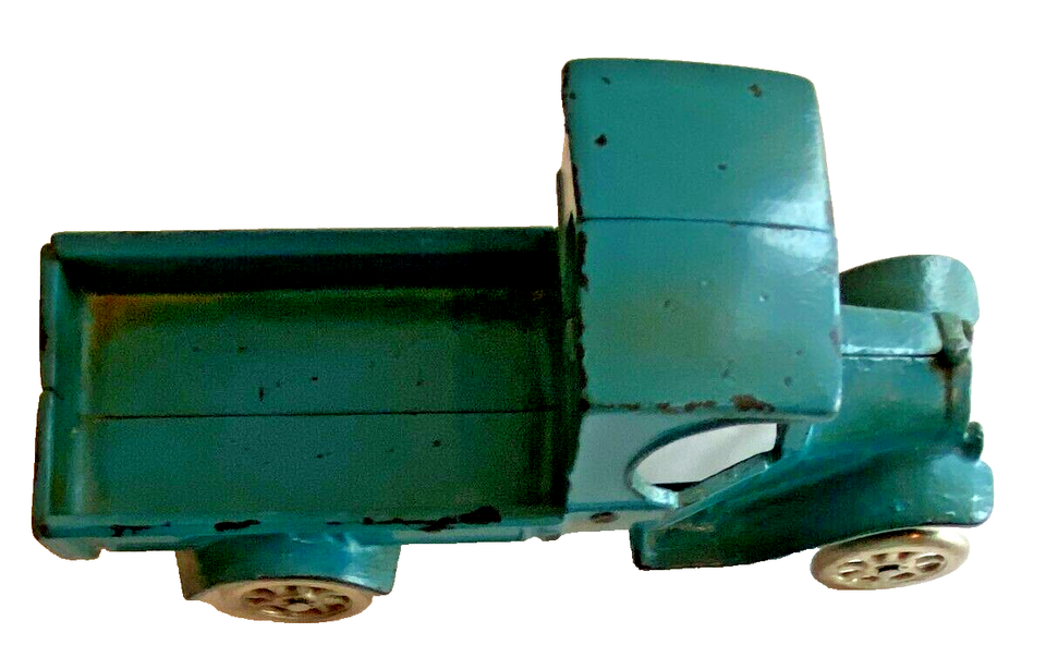 EARLY ARCADE CAST IRON MODEL T BLUE PICKUP C CAB TRUCK NICKEL WHEEL w ...