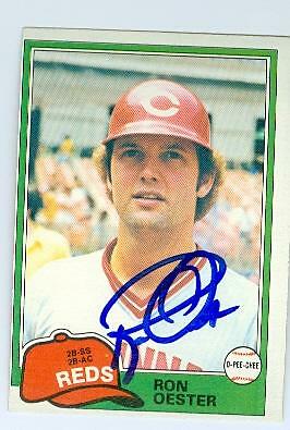 Ron Oester autographed baseball card (Cincinnati Reds) 1981 O Pee Chee ...