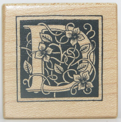 PSX ALPHABET LETTER "D" Monogram Wood Mount Rubber Stamp | eBay