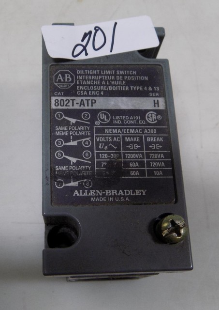 Allen Bradley 802t-atp Ser J Limit Switch Oiltight 802t ATP 802tatp for ...