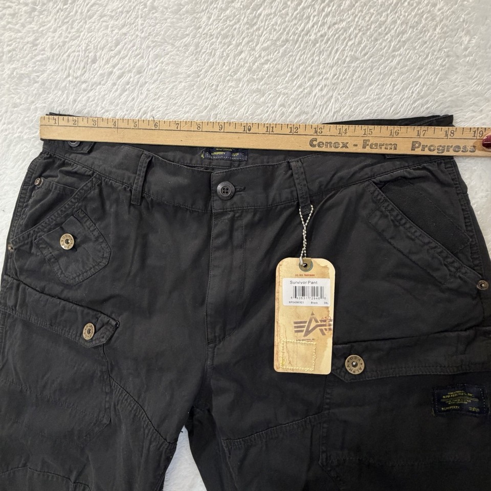 Alpha Industries Survivor Pant Black Size 38L Military Ops Utility ...