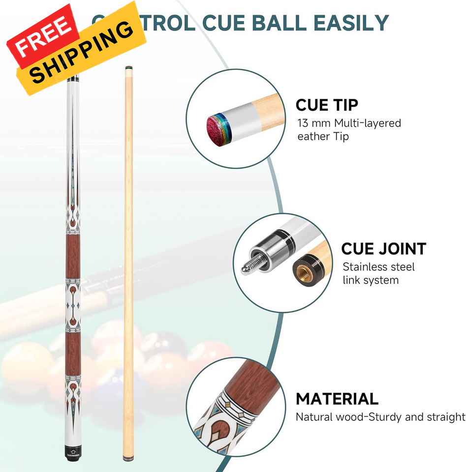 HomeSeason Pool Cue Stick 57" Billiard Sticks Professional Low 21oz | eBay