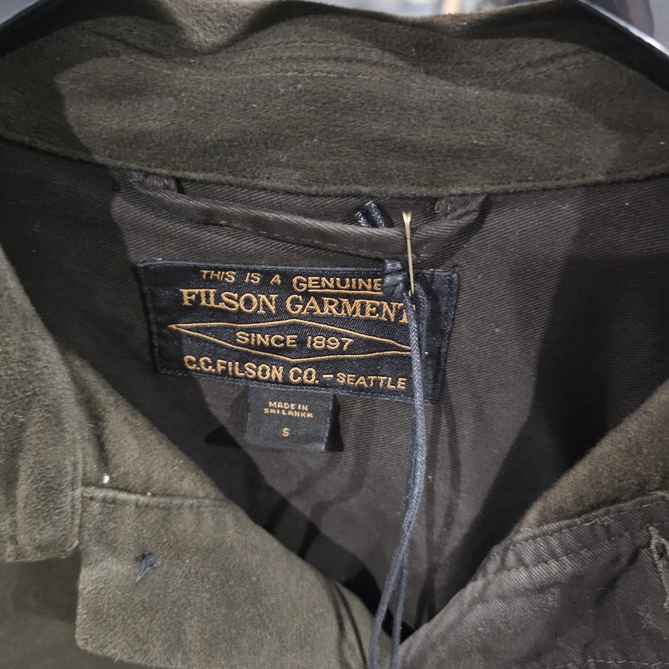 NWT Filson Moleskin Work Jacket Green Mens Small chore coat new vtg ...