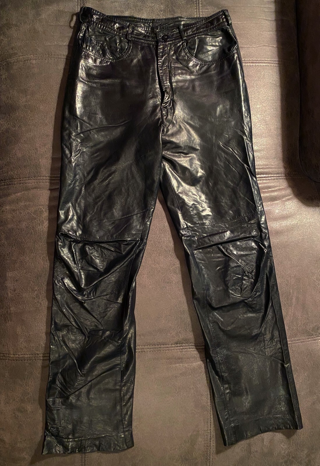 Vintage Philippe Monet Black Leather Pants Women’s Si… - Gem