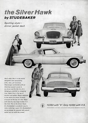 1959 Studebaker Silver Hawk "Dinner Jacket Dash" Original Print Ad | eBay