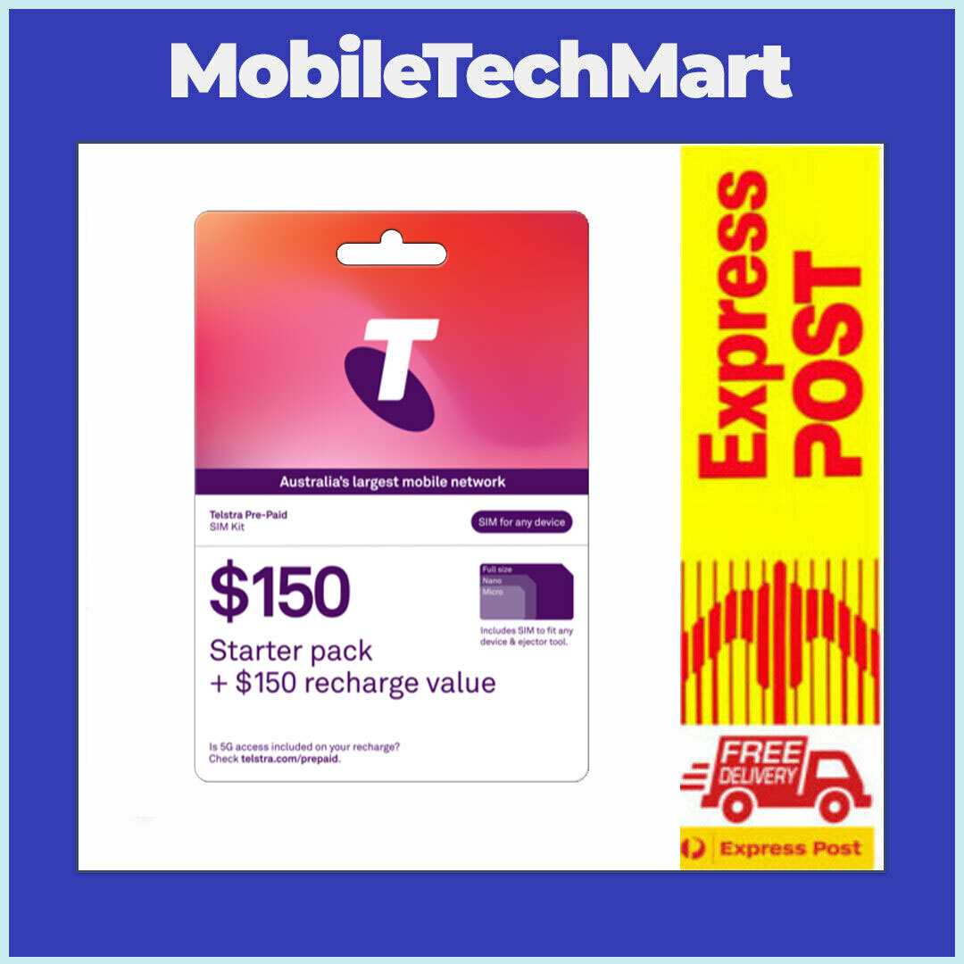 Telstra $150 90GB PrePaid SIM Card Starter Kit 6 Months 90GB Activate ...