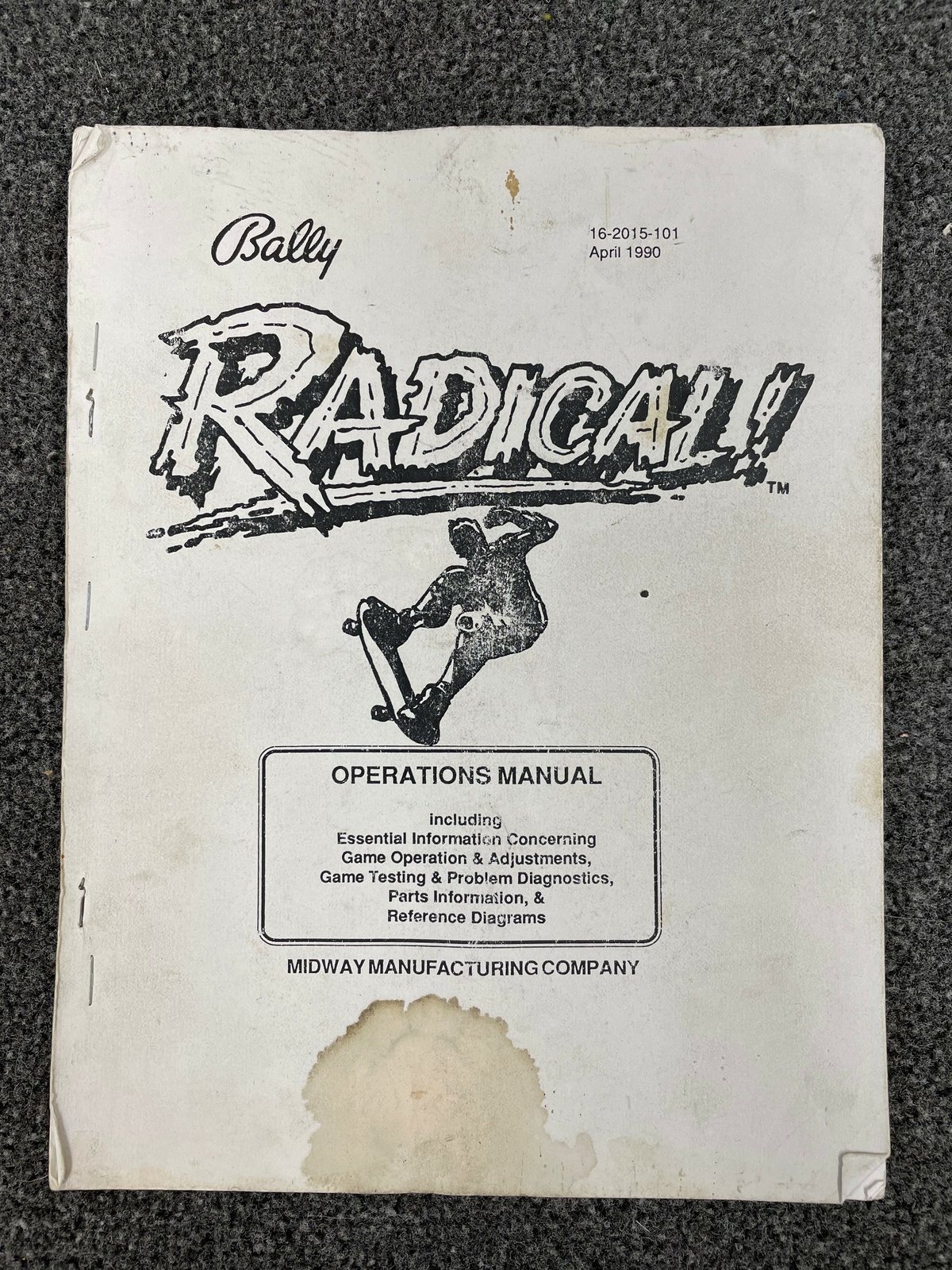 Bally Radical Pinball Machine Game Manual Schematics | eBay