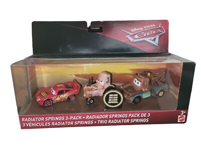 DISNEY PIXAR CARS RADIATOR SPRINGS 3 PACK TRACTOR-LIGHTING McQUEEN ...