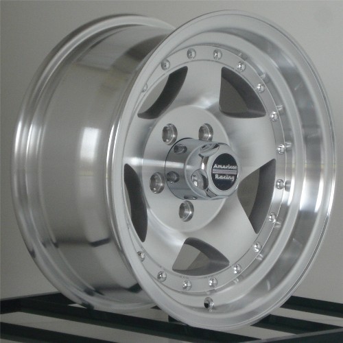 15 Inch Silver Wheels Rims American Racing AR23 AR235861 5x4.75 Lug Set ...