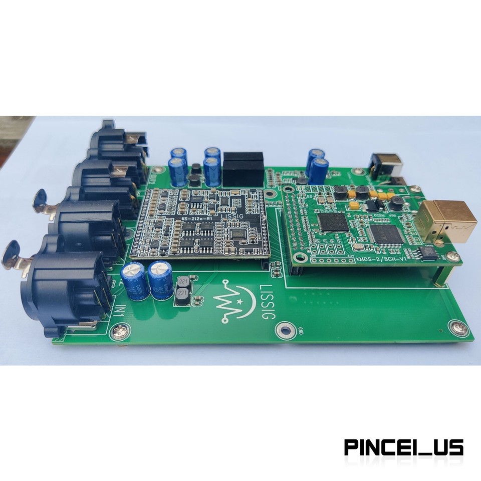 USB Sound Card ES9822 ADC + ES9018 DAC 2-Channel Acquisition Card pe66 ...