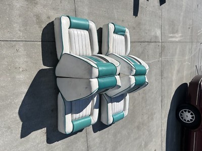 Boat Marine fold out slide out lay down seats seat set with mount ...