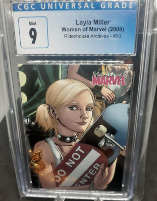 Layla Miller, CGC 9, 2008 Woman of Marvel. Rittenhouse Archives. | eBay