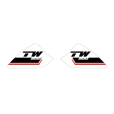 TW200 Tank Graphics 1987-2023 lines black/red white bg Free Shipping ...