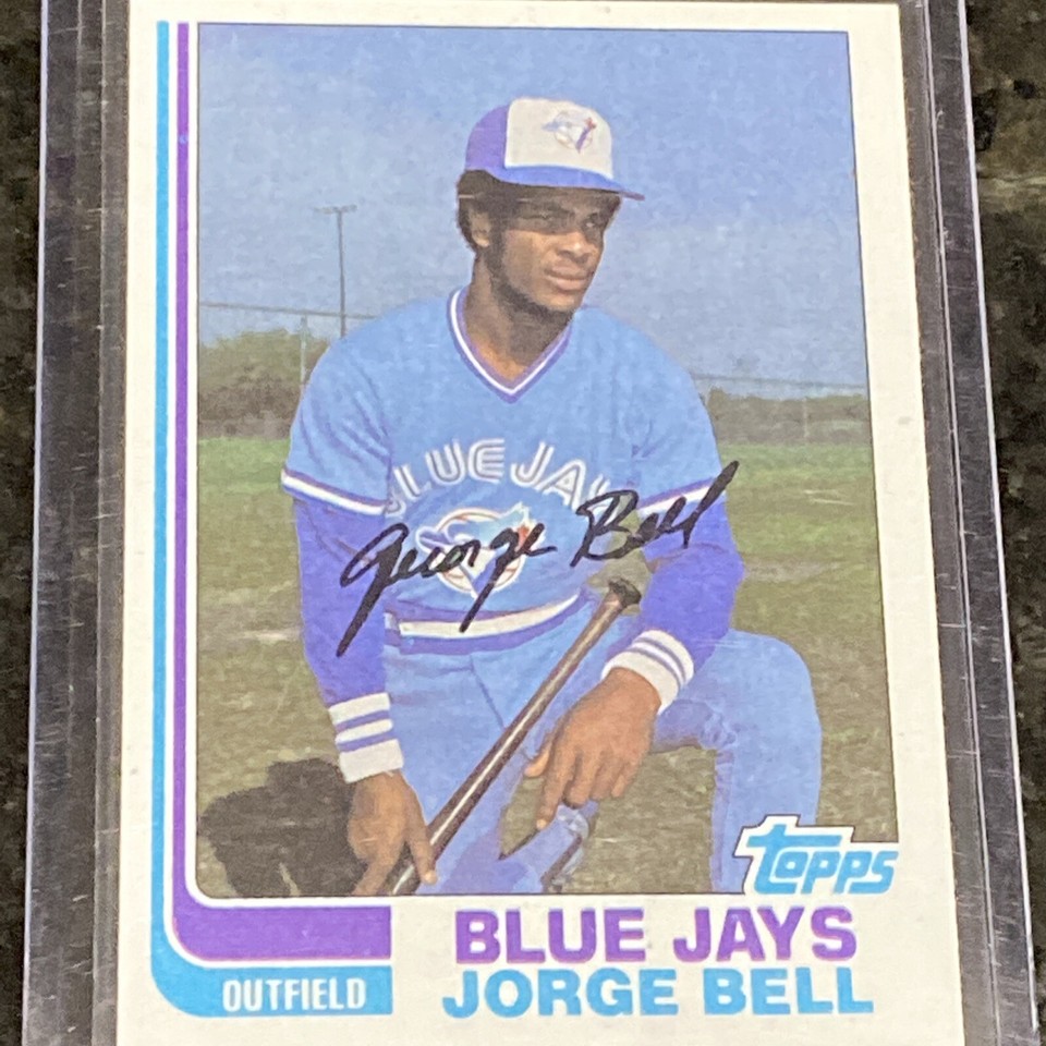1982 Topps #254 Jorge Bell Blue Jays Rookie RC Card | Multiple Errors ...