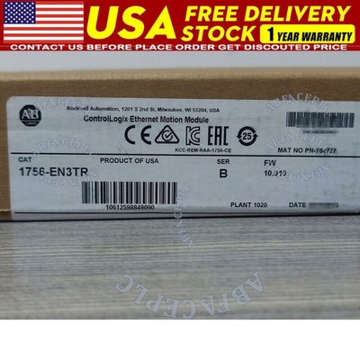 New Sealed Allen-Bradley AB 1756-EN3TR /B ControlLogix 2 Port EtherNet ...
