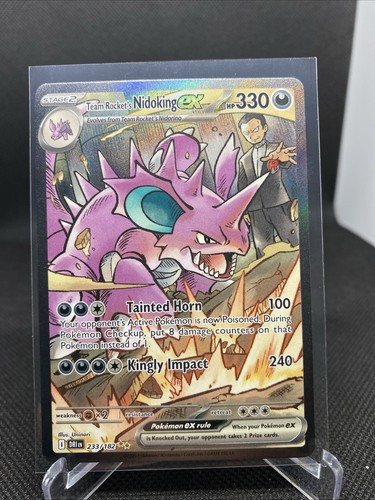 Pokemon TCG Team Rocket's Nidoking ex 233/182 SPECIAL ILLUSTRATION RARE ...